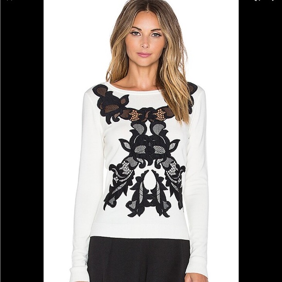 Diane Von Furstenberg | Sweaters | Dvf Shana Lace Sweater | Poshmark